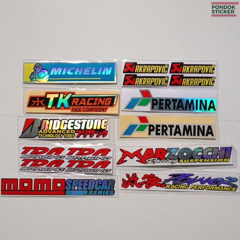 Jual Sticker Cutting TDR Racing PERTAMINA AKRAPOVIC BRIDGESTONE ...