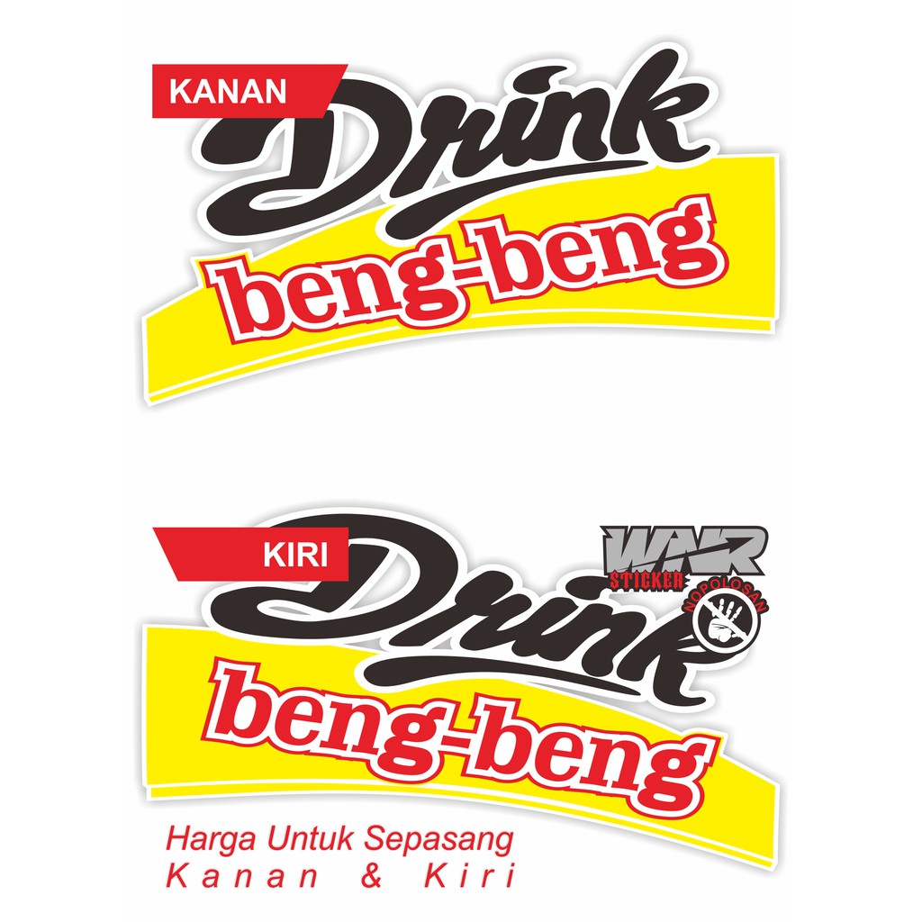 Jual Promo Stiker Drink beng-beng sticker motor matic keren | Shopee ...