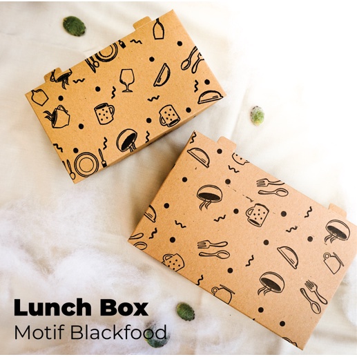 Jual LUNCH BOX BERMOTIF/ PAPER MAKANAN / PAPER BOX UKURAN 160 X 90X50CM ...