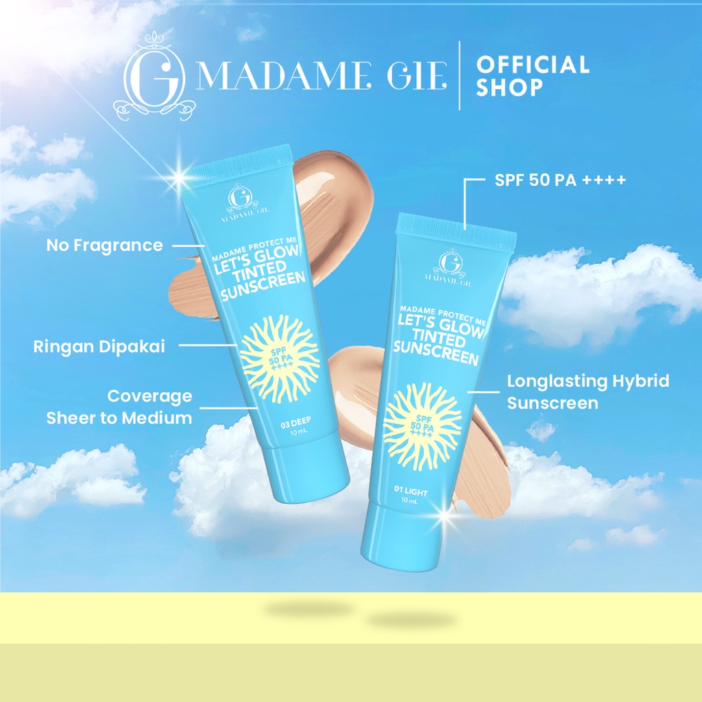 Jual Madame Gie Madame Protect Me Let's Glow Tinted Sunscreen SPF 50 PA ... Jual Madame Gie Madame Protect Me Let's Glow Tinted Sunscreen SPF 50 PA ...