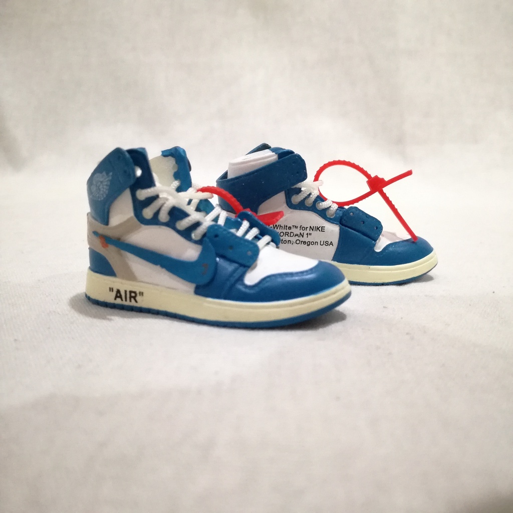 Jual 3D Sneakers Air Jordan 1 OFF-WHITE UNIVERSITY BLUE WHITE ROPE ...