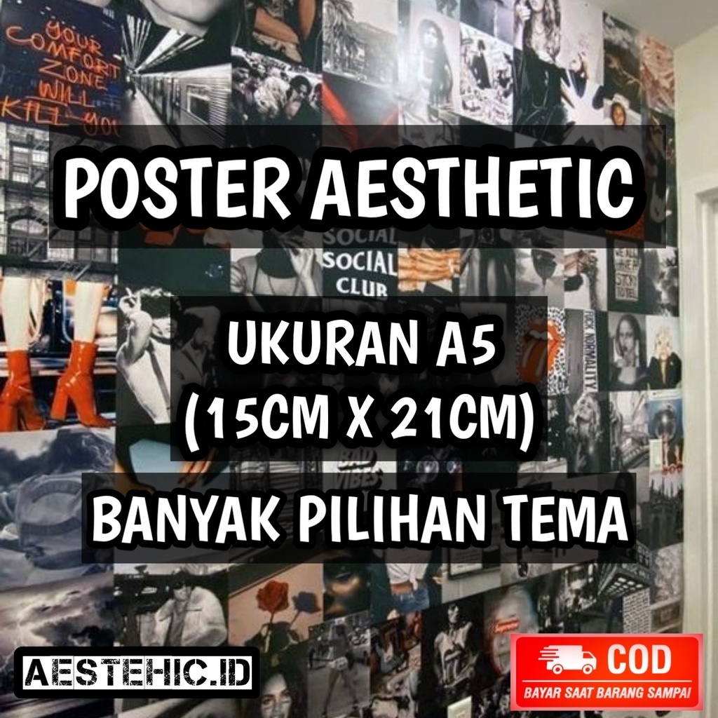 Jual Poster dinding kamar aesthetic aestetik estetik ukuran A5 | Shopee ...