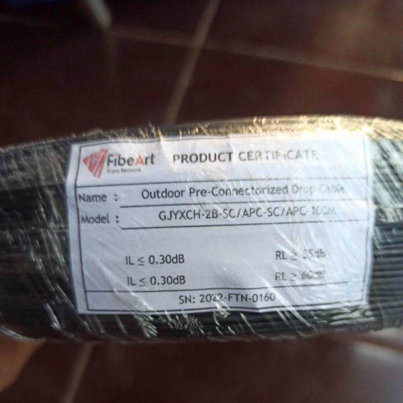 Jual Kabel FO Precon Drop Core (MODEL : GJYXCH) 2 Core 3 seling 2x SC ...