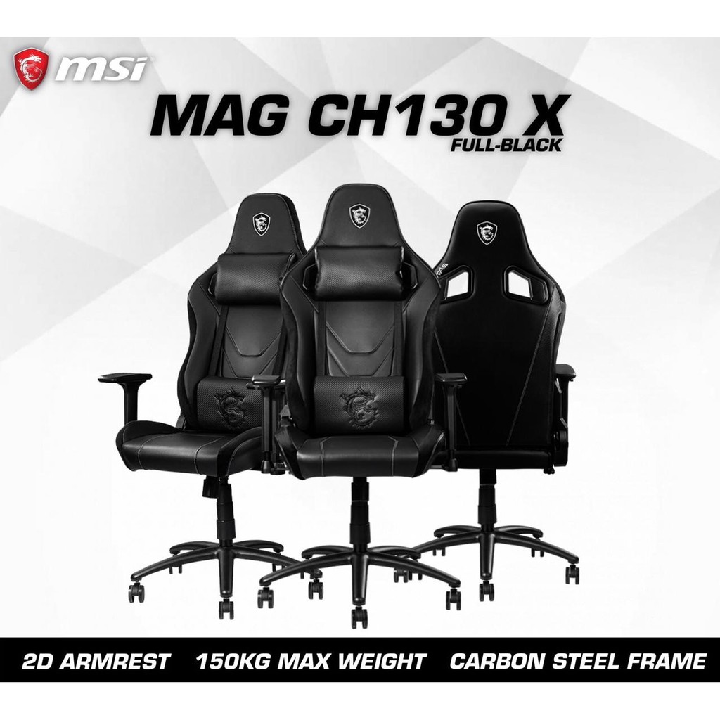 Jual MSI MAG CH130 X FULL BLACK GAMING CHAIR | Shopee Indonesia