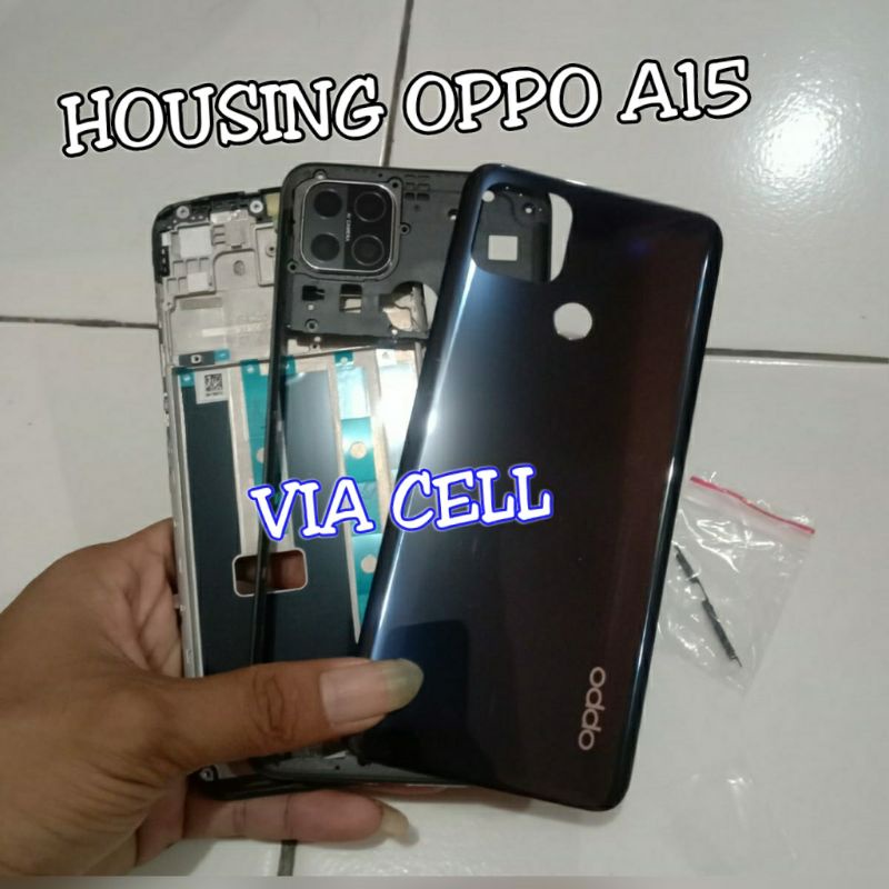 Jual Casing Kesing Housing Fullset Oppo A15 Lengkap 3 Bagian Backdoor ...