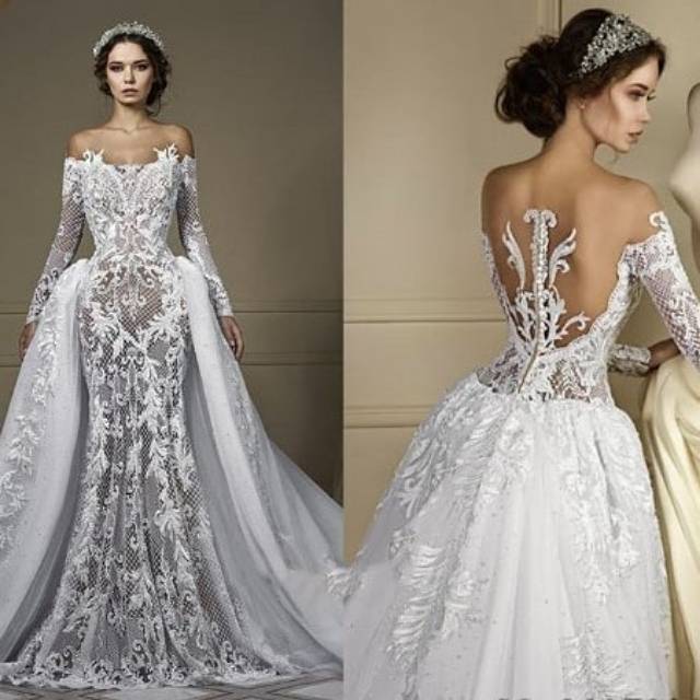 Jual Gaun wedding pengantin model mermaid sexy Mewah /prewedd | Shopee ...