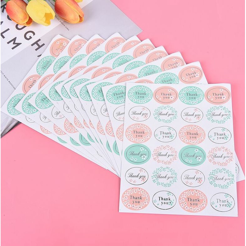 Jual 5 lembar Sticker Label Cookies Coklat Accessories Fancy Thank You ...