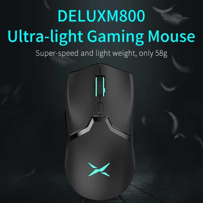 Jual Gaming Gaming Mouse Delux M800 Lightweight Wireless 2.4G Rgb Type-C Cable | Shopee Indonesia