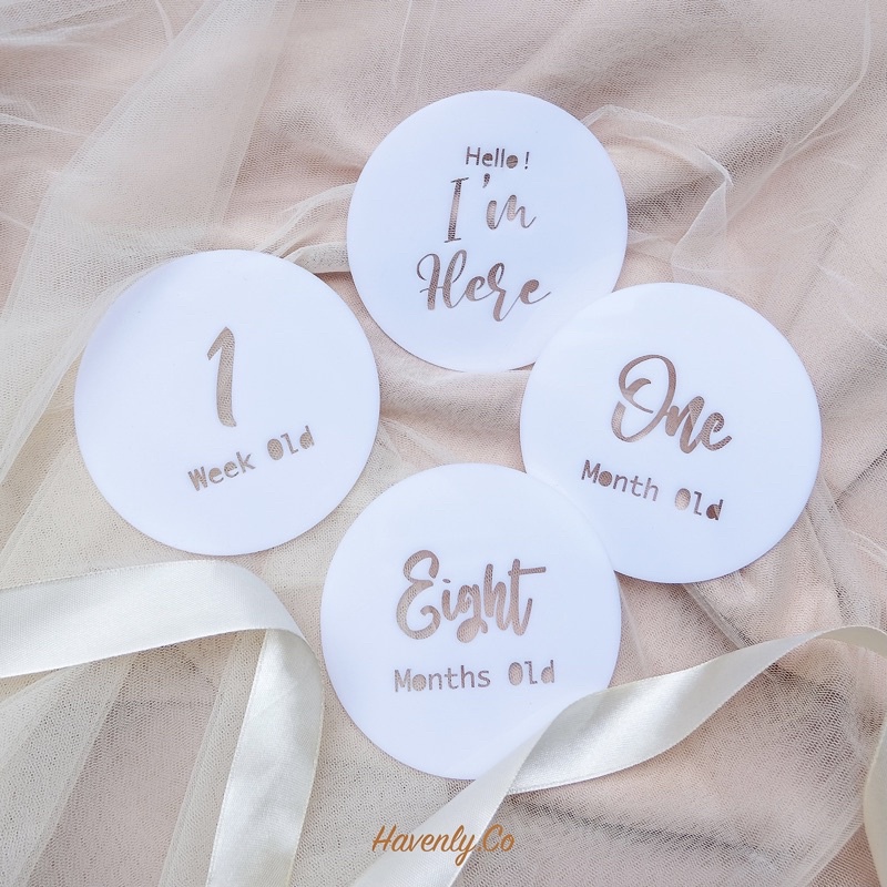 Jual Baby Milestones Bayi 14Pcs | Milestones Disc Akrilik | Milestone ...