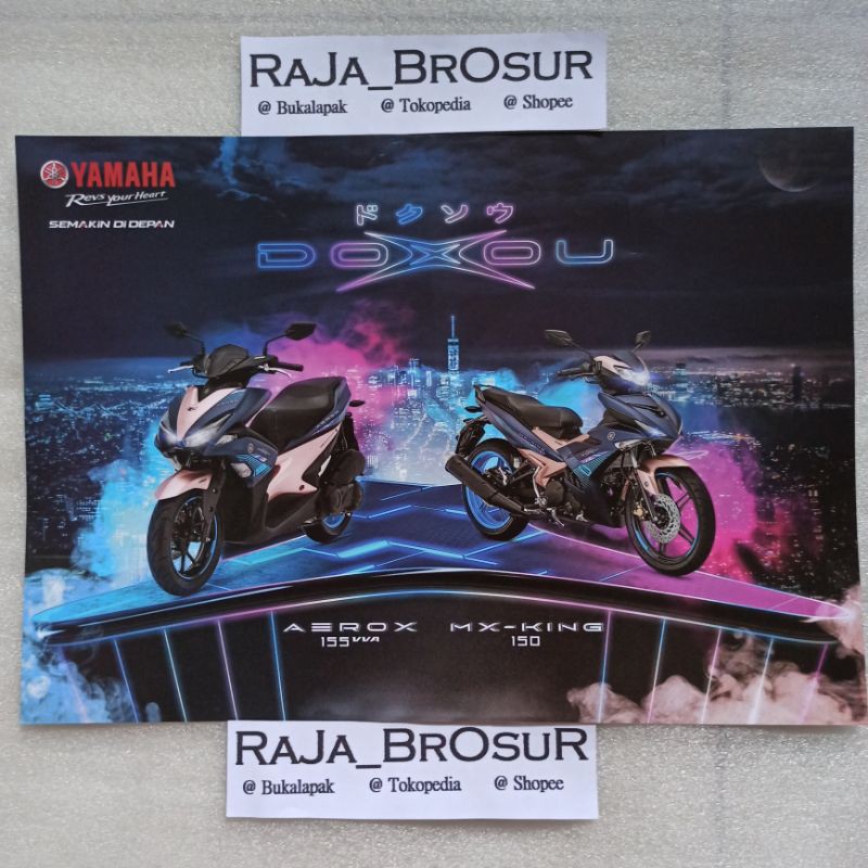 Jual Poster brosur katalog flyer Yamaha Aerox 155/Yamaha MX King/MX ...