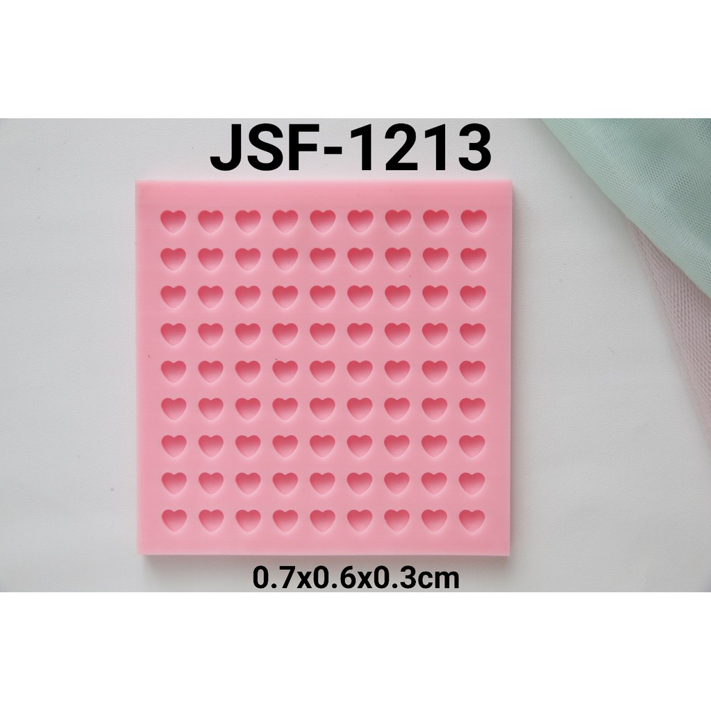 Jual JSF-1213 Cetakan silikon coklat fondant permen sprinkles hati ...