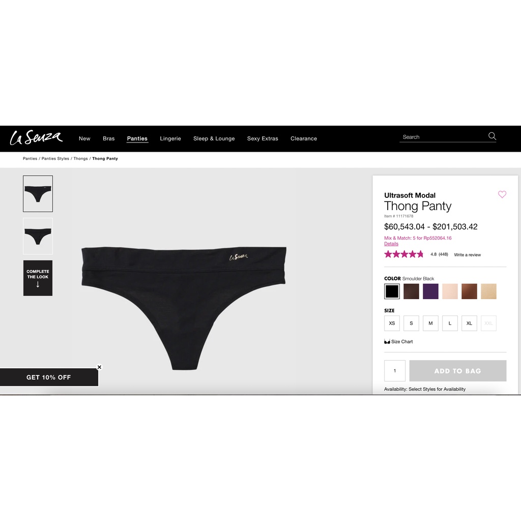 Jual [FULLTAG] LASENZA #5 Signature / Ethnic Straps / Fishnets Seamless ...