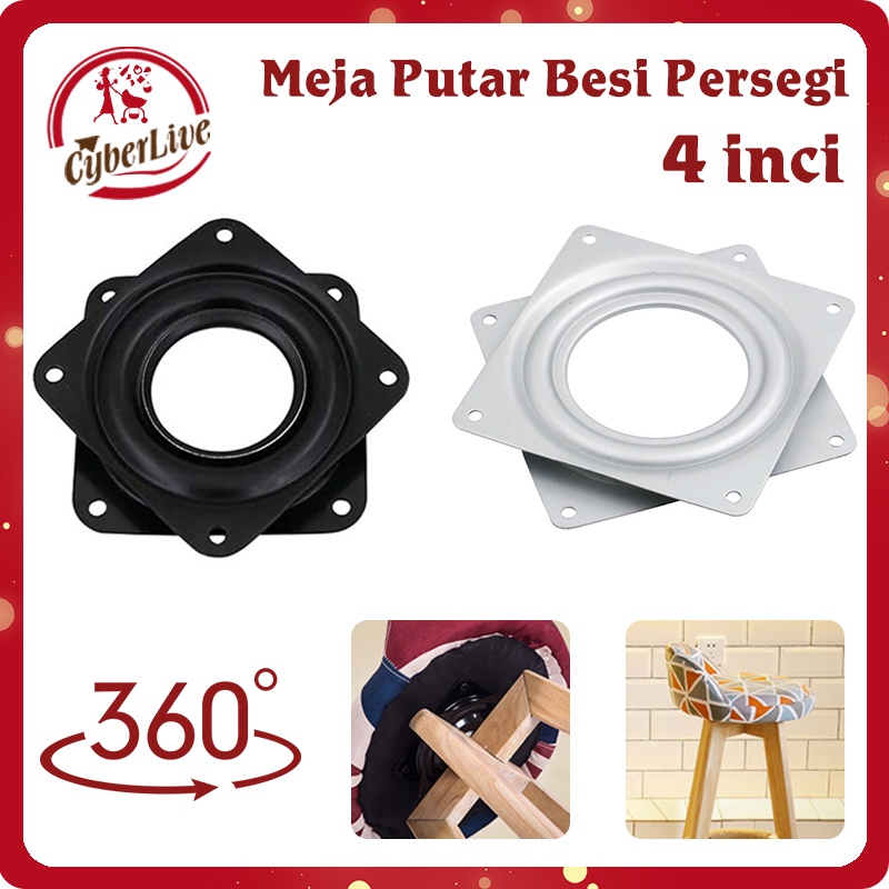 Jual Braket Ring Meja Putar Besi Persegi 10cm / Kursi Etalase Display ...
