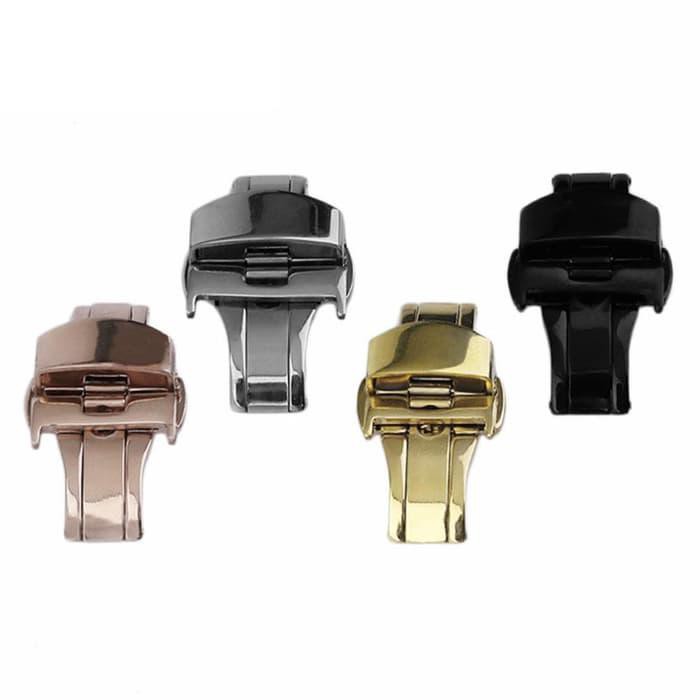 Jual BEST SELLER AUTOMATIC DOUBLE PUSH BUTTON BUTTERFLY FOLD CLASP ...