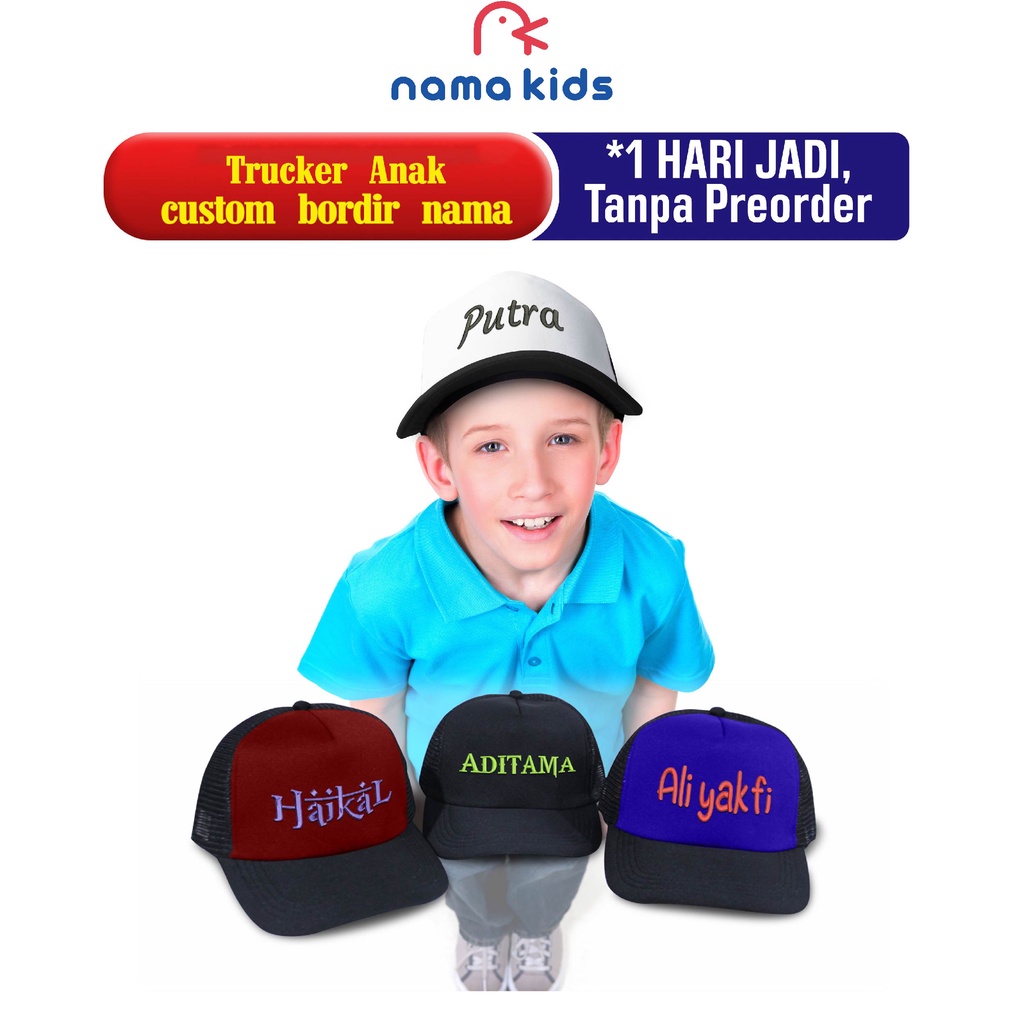 Jual TOPI ANAK NAMA TOI NAMA ANAK TOPI BORDIR NAMA ANAK LUCU TOPI FREE ...