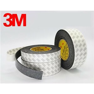 Jual Single Sided Foam Tape 3M 10mm X 2m X 5mm (lebarxpanjangxtebal foam) warna hitam/putih ...