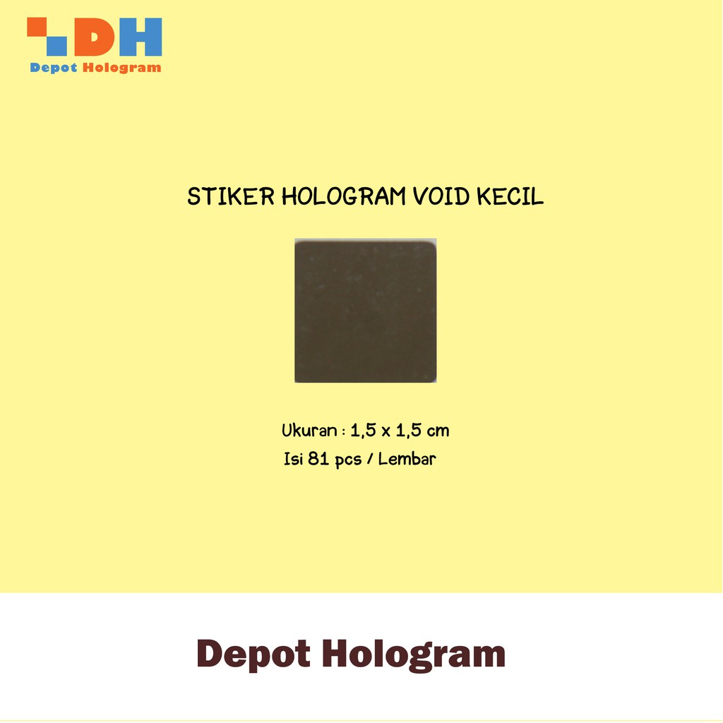 Jual Stiker Hologram silver polos 1,5 x 1,5 cm - segel rusak void void ...