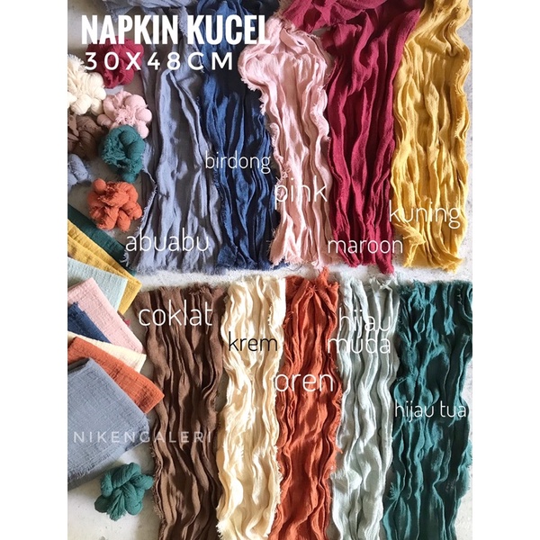Jual NAPKIN KUCEL DEKORASI - napkin dekorasi - napkin fotografi ...