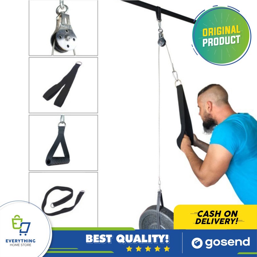 Jual Simple Pulley Lat Pull Down Support Cable Crossover Katrol Fitness ...
