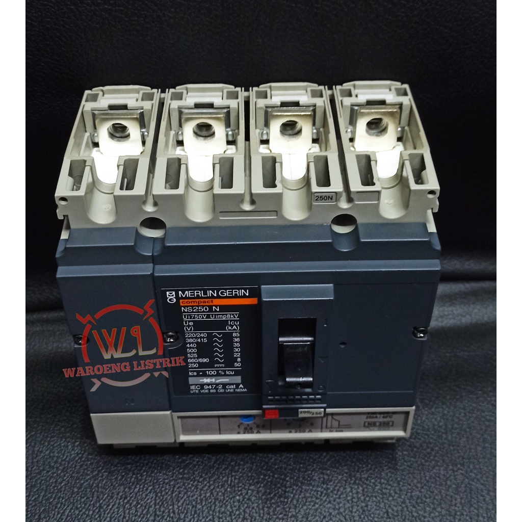 Jual Mccb 250A 4P Merlin Gerin NS250N 4Phase 250Amper 200Amper original ...