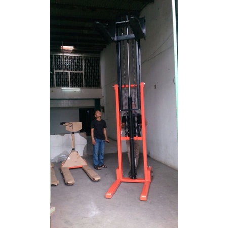 Jual hand stacker manual 1ton / 3meter , hand lift , hand pallet , hand ...