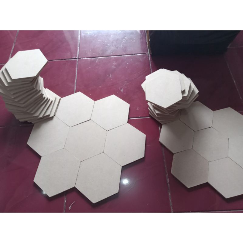 Jual MDF HEXAGON ( Diameter 20cm) | Shopee Indonesia