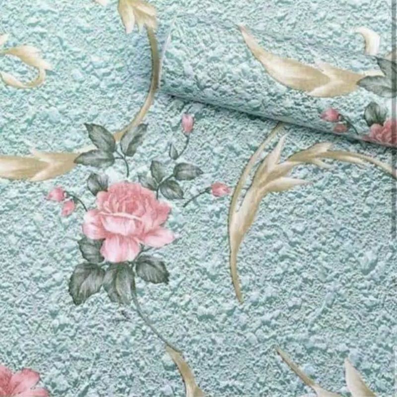 Jual Wallpaper Dinding 3D Bunga Biru Ukuran 45 Cm x 10 Meter | Shopee ...