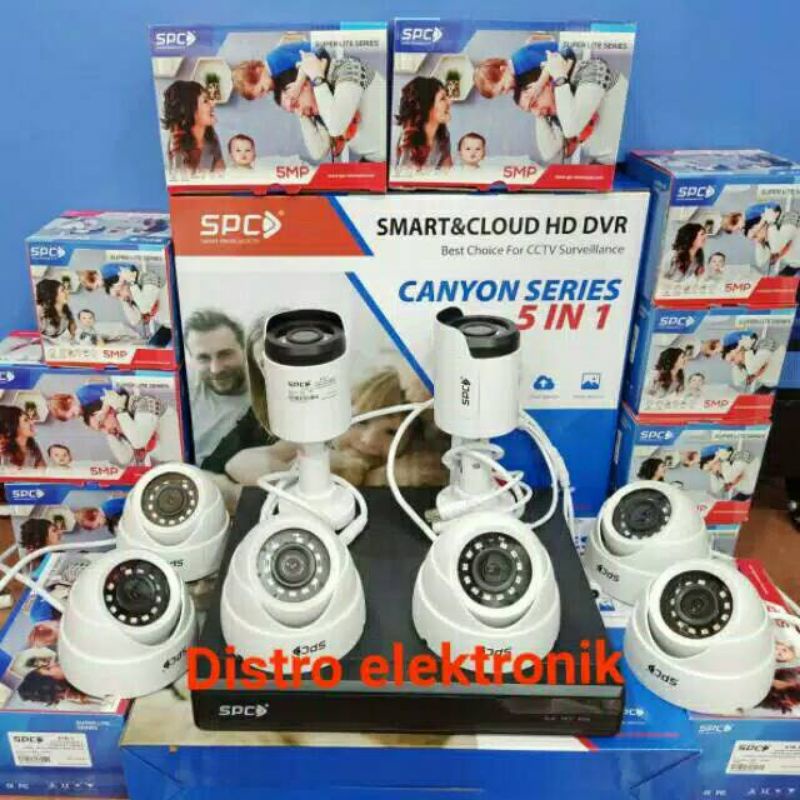 Jual Paket SPC 16CH 8 Kamera Cctv 5mp Indoor Outdoor Original 5 MP ...