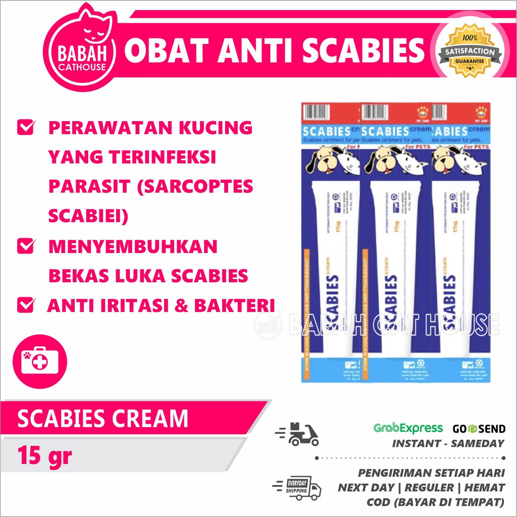 Jual CREAM SCABIES Obat Salep Anti Kutu Scabies Kucing Anjing Cat ...