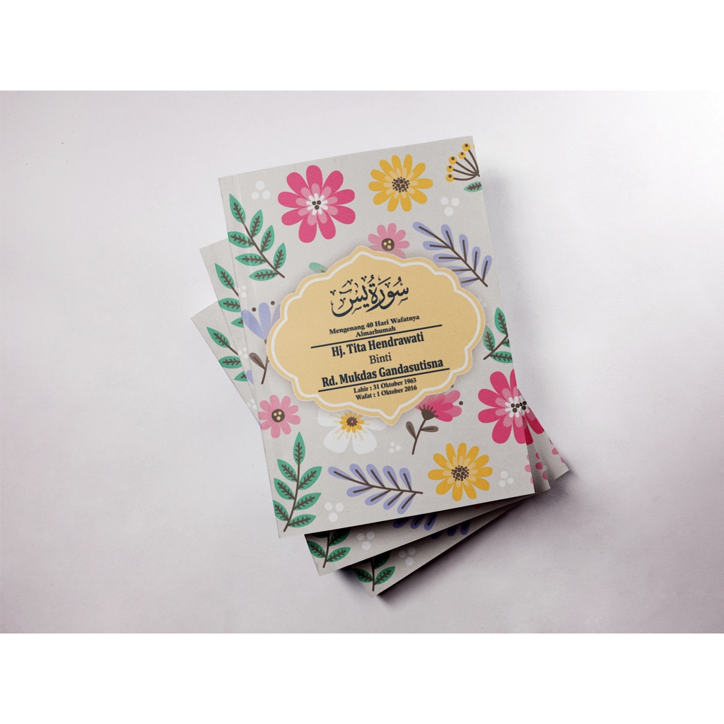 Jual Buku Yasin 128 Halaman Custom dan Tahlil Softcover Gratis Desain ...
