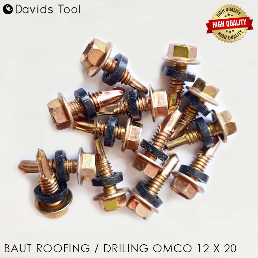 Jual Baut Roofing Sekrup Baja Ringan Skrup Drilling Galvalum Scrup Omco ...