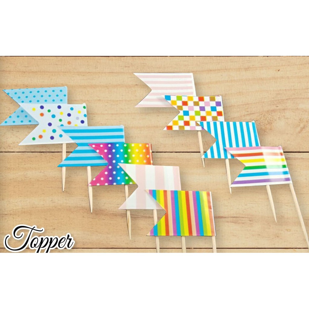 Jual Topper Cup Cake Bendera Flag isi 20 | Shopee Indonesia