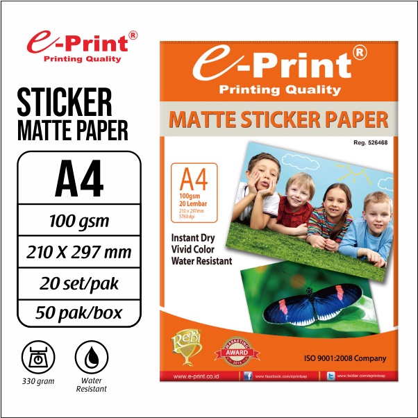 Jual e-Print Sticker Matte A4 | Shopee Indonesia