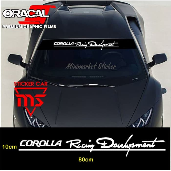 Jual sticker stiker mobil corolla racing development kaca Elegan ...