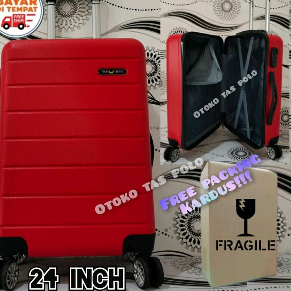 Jual Sudah READY.. koper 24 inch - koper polo - model hardcase roda 4 ...