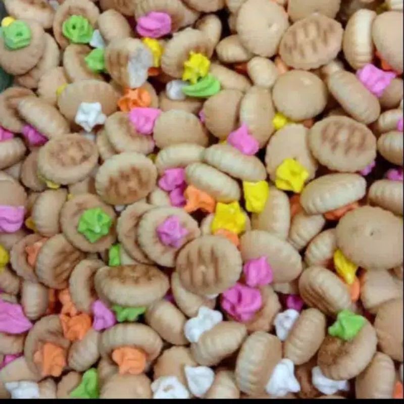 Jual Biskuit gem rose 250 gr Kue Kancing Monas gembrose kembang gula ...