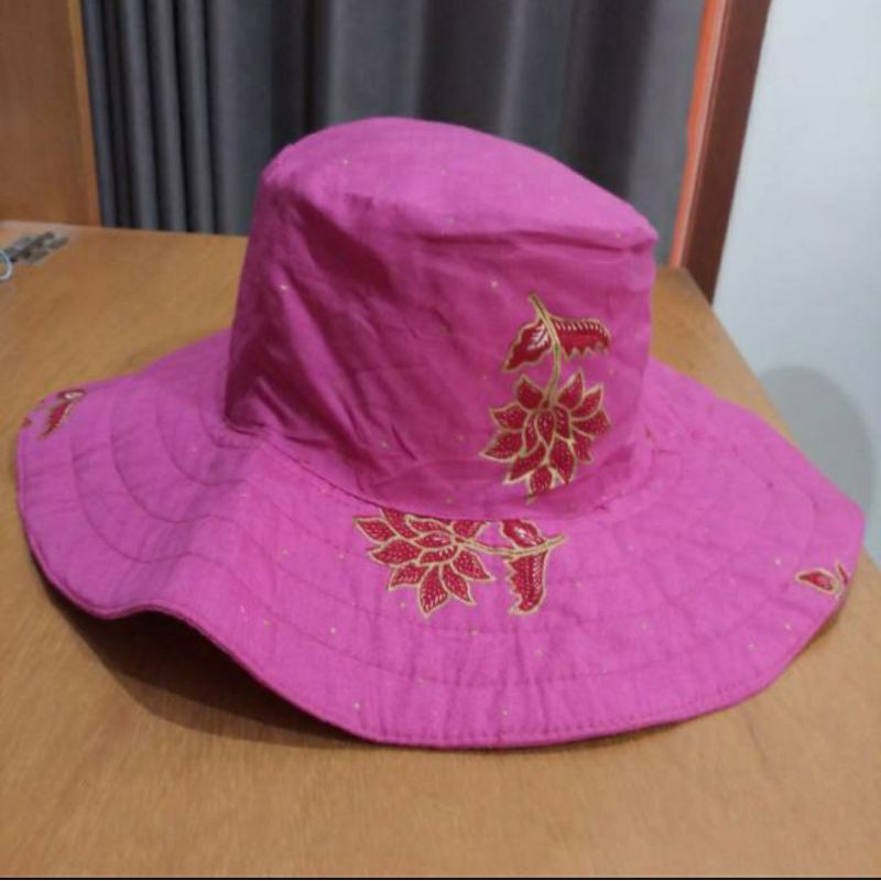 Jual Bucket Hat / Topi Pantai Anak / Topi Pink (Preloved) | Shopee ...