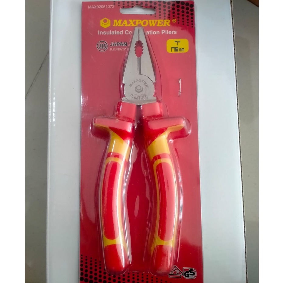 Jual MAXPOWER TANG KOMBINASI ANTI LISTRIK / KELISTRIKAN 7" MAX02061072 | Shopee Indonesia