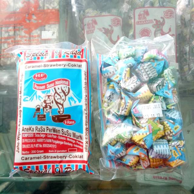 Jual Permen susu caramels 9 rasa pangalengan 200gr | Shopee Indonesia