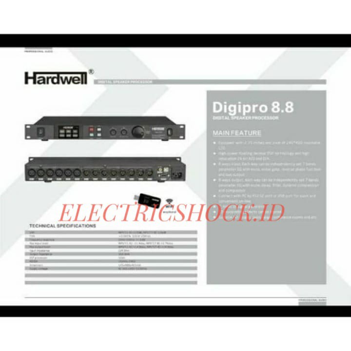 Jual DIGITAL SPEAKER PROCESSOR HARDWELL DIGIPRO 8.8 / DIGIPRO 88 ...