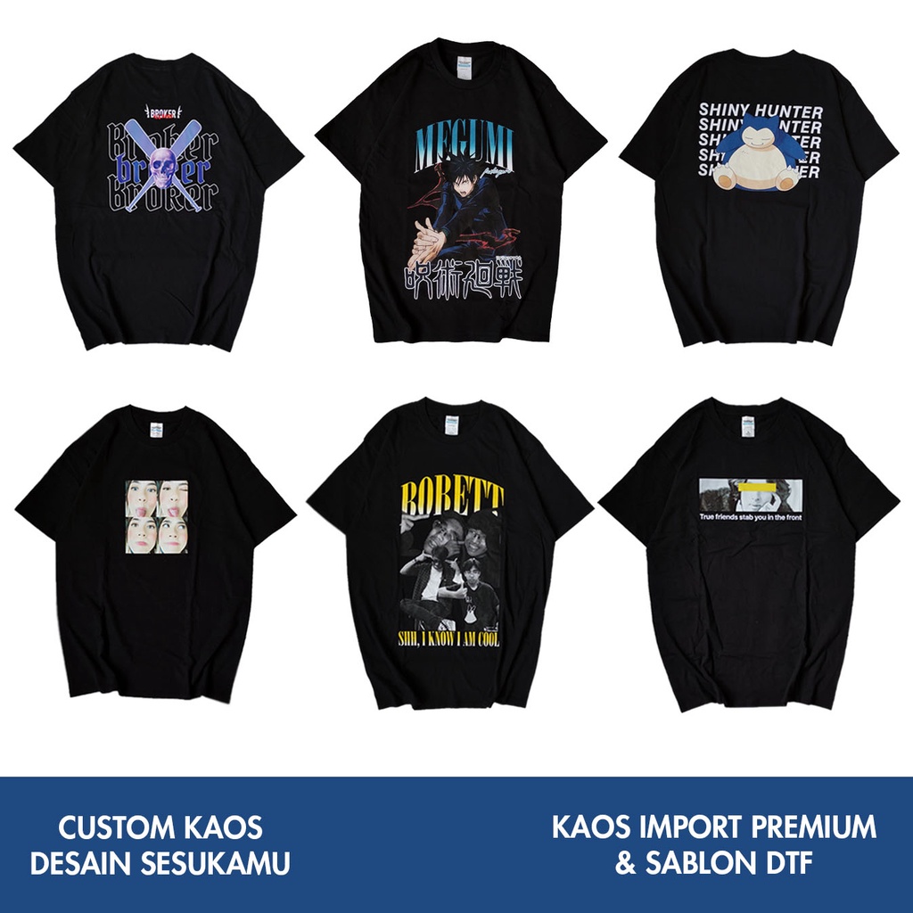 Jual Kiboo Kaos Custom Satuan DTF / Kaos Custom Foto / Kaos Custom ...