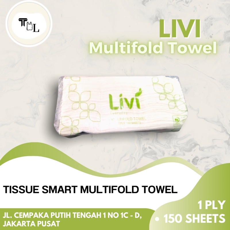 Jual Tissue Tisu Livi Smart Multifold Towel 150Sheets 1Ply | Shopee ...