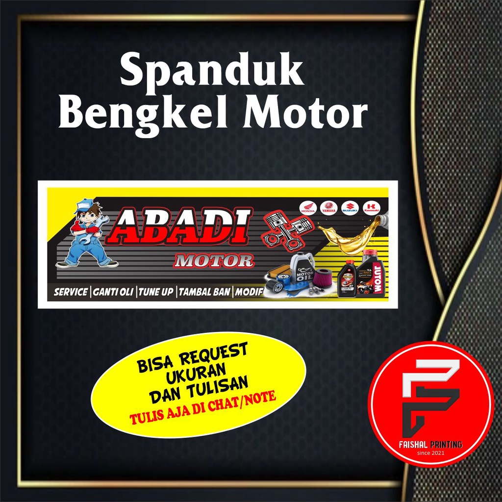 Jual Spanduk Benkel Motor / Banner Service Motor / Spanduk Reparasi ...