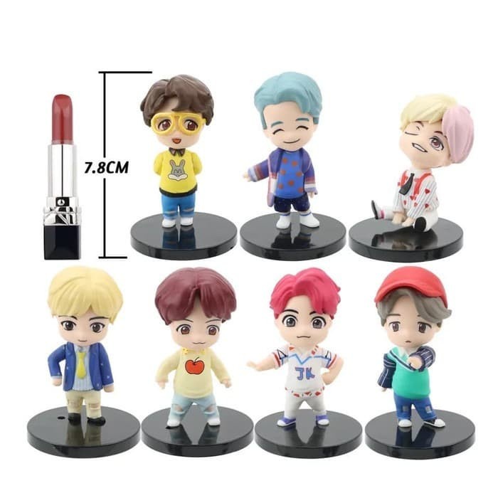 Jual BTS Chibi Figure BT21 ARMY BANGTAN BOYS KPOP IDOL MODEL TOPPER CAKE - Original BTS | Shopee ...