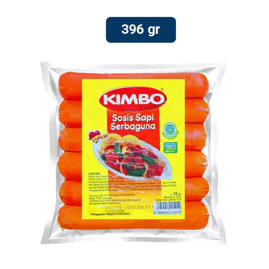 Jual KIMBO Sosis Sapi Serbaguna 1 pack isi 12 (396 gr) | Shopee Indonesia