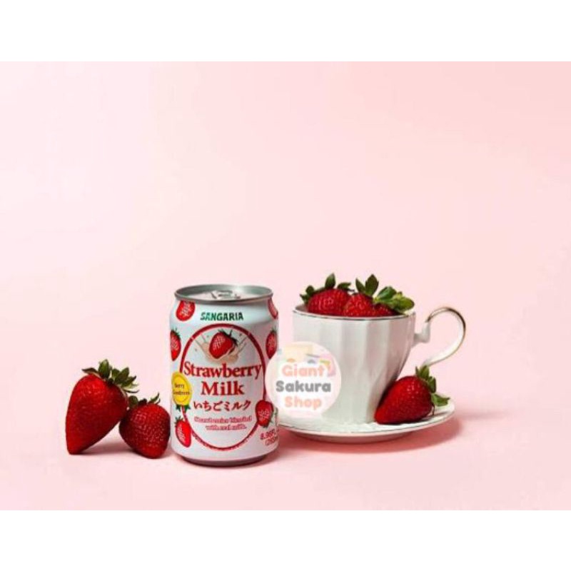 Jual Sangaria Strawberry and Milk Drink 275ml / susu Jepang / minuman impor / milk | Shopee ...