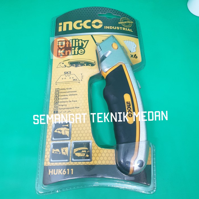 Jual PISAU CUTTER MINI SERBAGUNA UTILITY KNIFE SCRAPER 6 PCS MATA INGCO ...