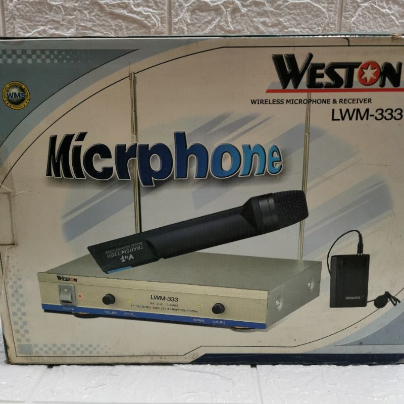 Jual WESTON LWM333 WIRELESS MICROPHONE MIC MIKROFON RECEIVER ...