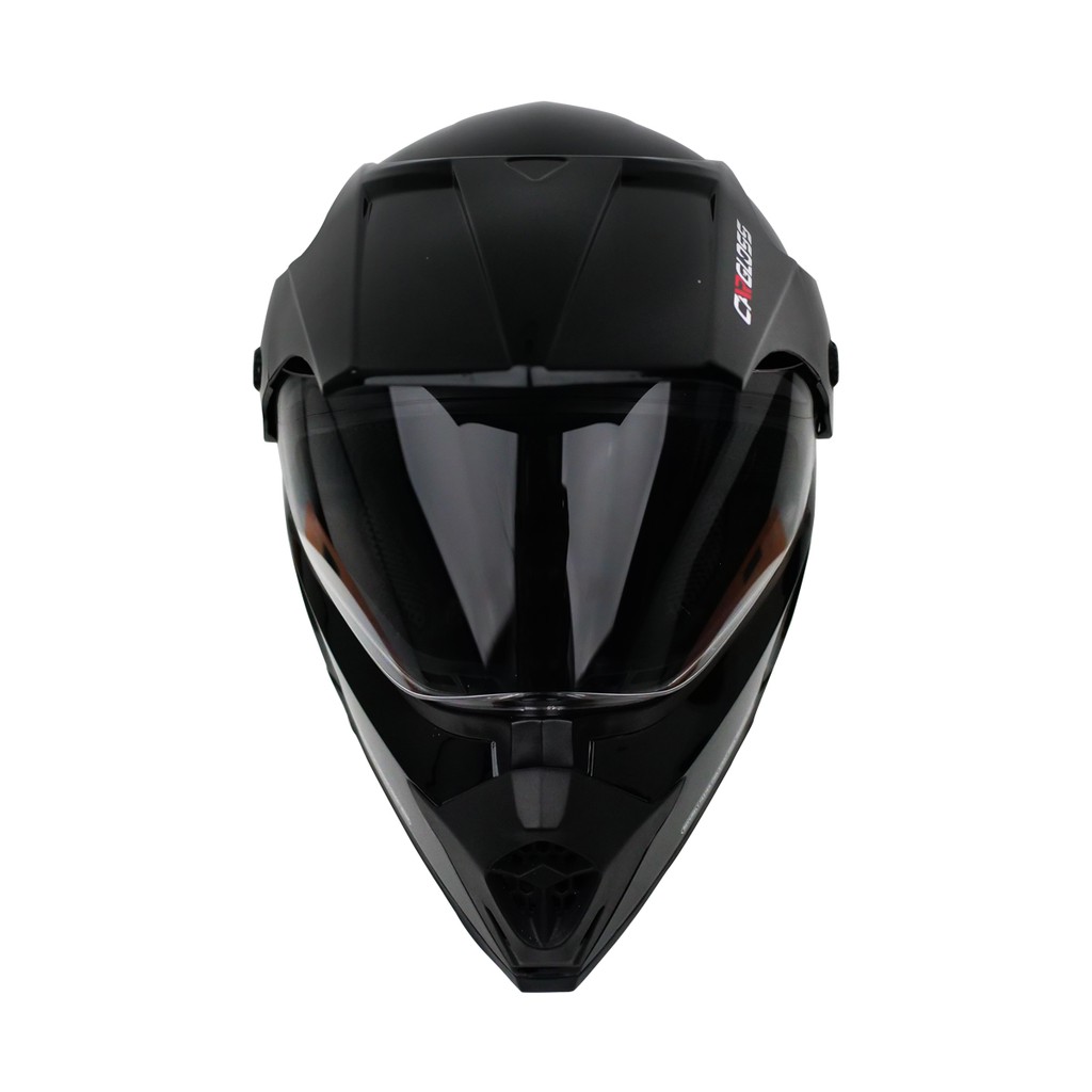 Jual Cargloss Supermoto Helm Full Face - Deep Black | Shopee Indonesia