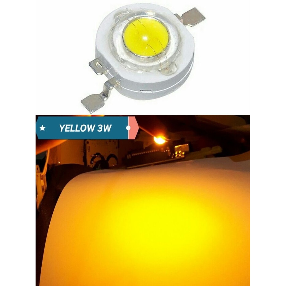 Jual High Power Led HPL Yellow 3W Kuning 3Wat Ultra Bright 2000K 3.6v ...